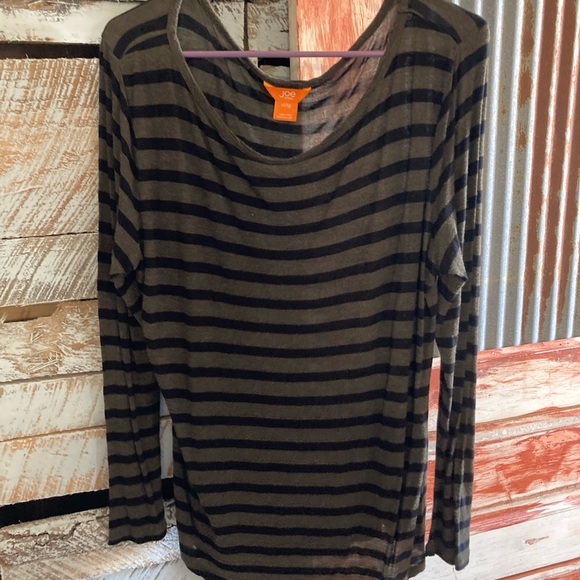 Joe Fresh | Tops | Joe Fresh Stripped Green And Black Top | Poshmark